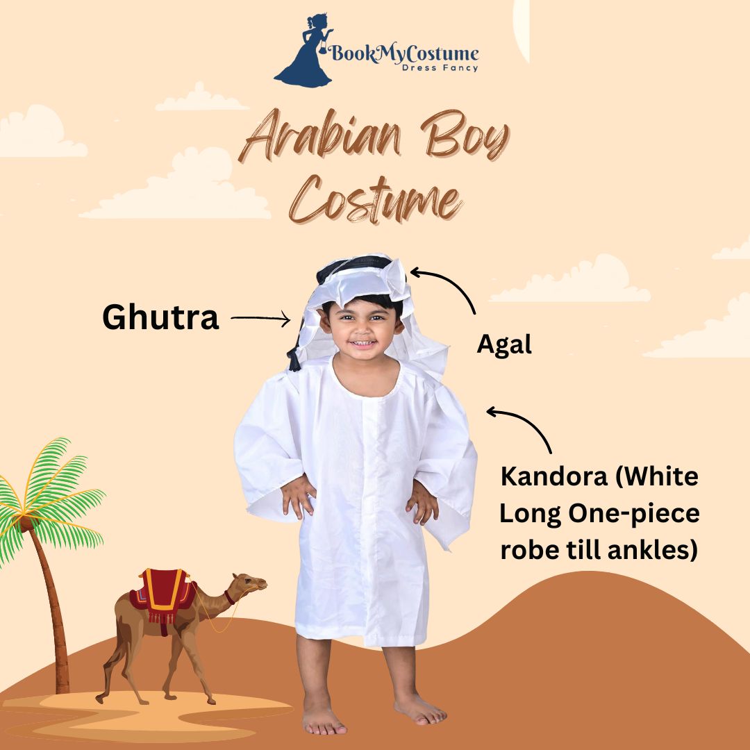 Rent or Buy Arabian Boy Sheikh Fancy Dress Costume Online in India ...