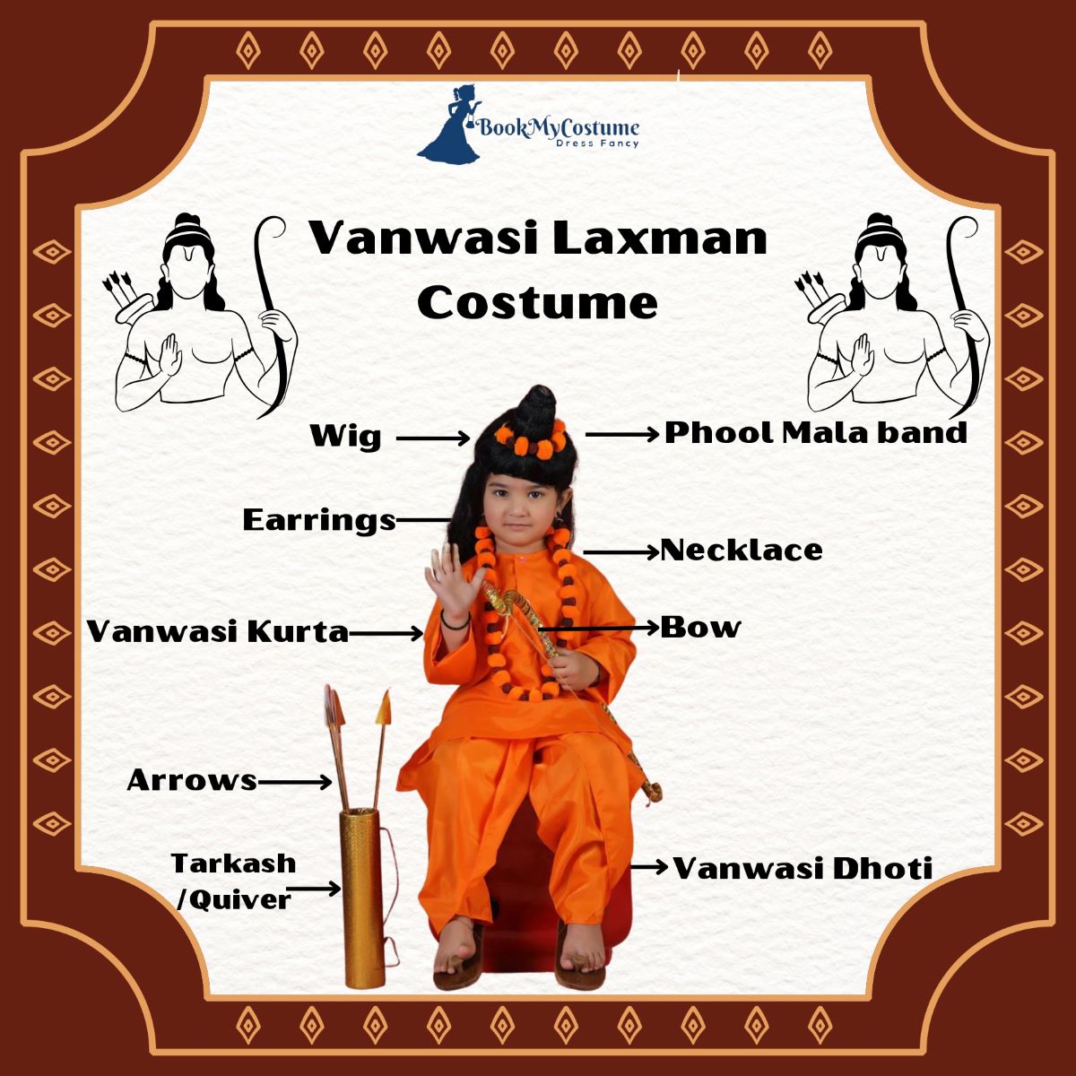 Buy or Rent Vanwasi Laxman Fancy Dress Costume Online – BookMyCostume