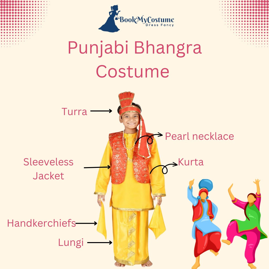 Rent or Buy Punjabi Folk Bhangra Fancy Dress Costume Online in India ...