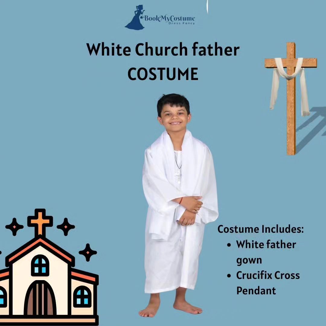 Rent or Buy Church Father Priest Fancy Dress Costume Online in India