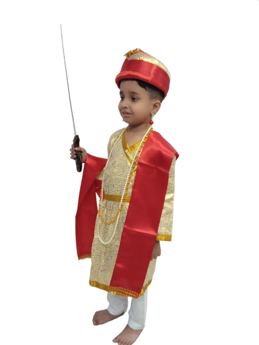 BookMyCostume Indian King Historical Raja Complete Accessory Set Kids