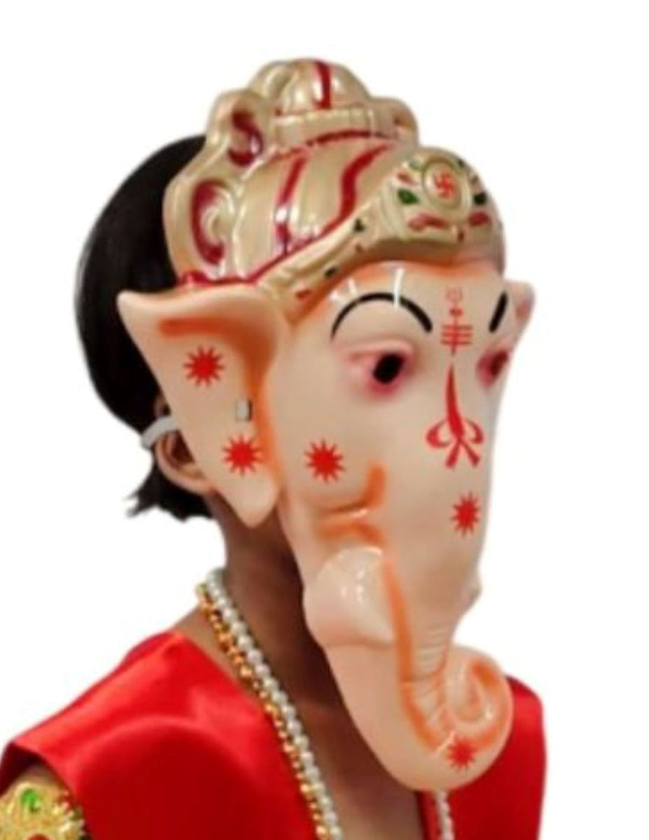 Shri Ganesha Hindu God Face Mask Kids & Adults Fancy Dress Costume Acc ...