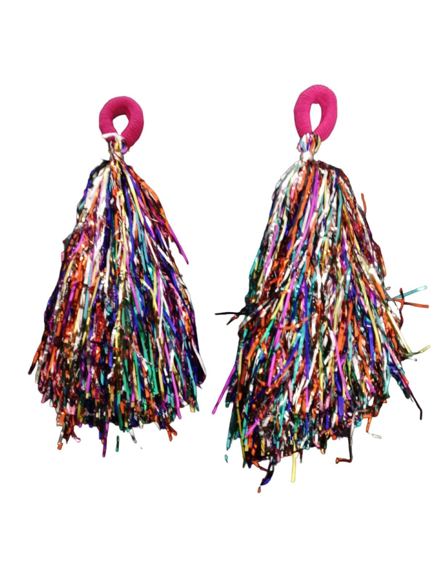 BookMyCostume Multi color Pom Poms Cheerleader Dance Kids & Adults Cos