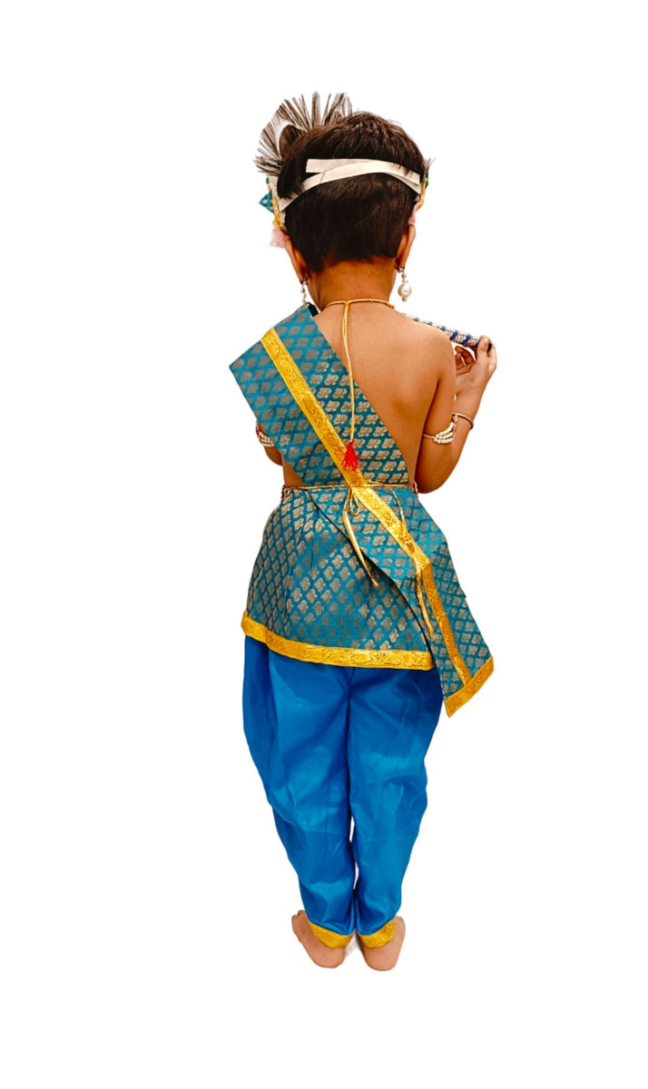 Krishna Dress with Accessories Janmashtami Kids Fancy Dress Costume ...