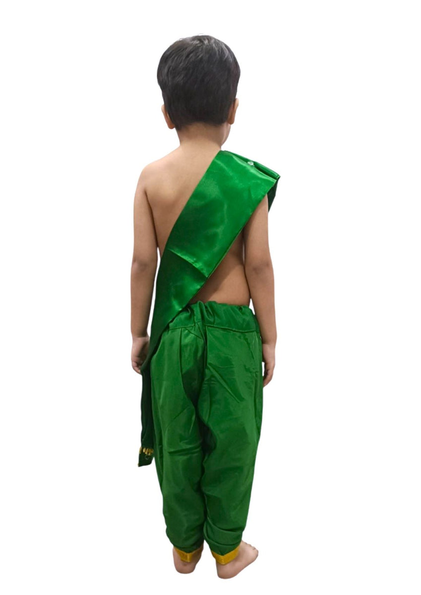 BookMyCostume Green Dhoti with Patka Indian Folk Cultural Role Play Dr