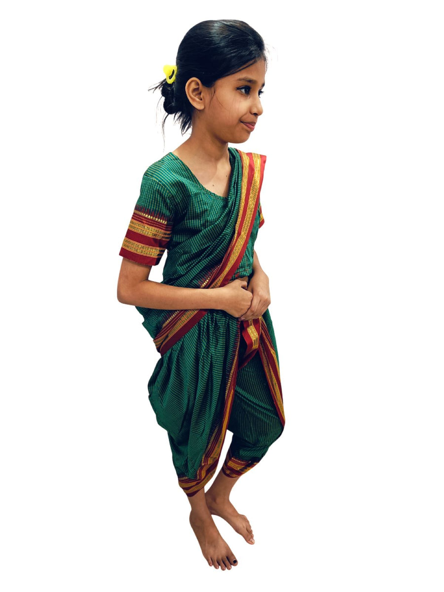 Rent Buy Maharashtra Marathi Folk Fancy Dress Costume for Girls Online ...
