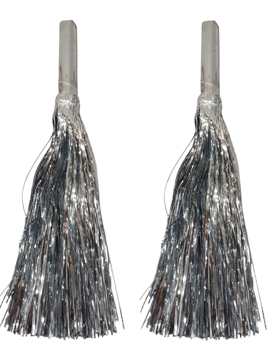 Silver Pom Pom with Stick | Cheerleader Pompoms for Kids Dance | Pom P ...