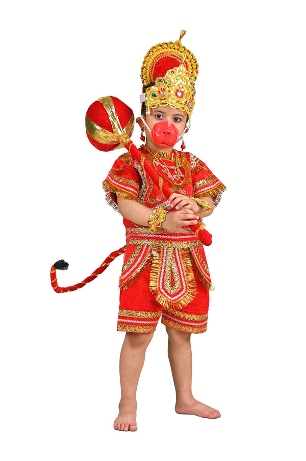 Buy Hanuman Hindu God Kids Fancy Dress Costume With Gada in India