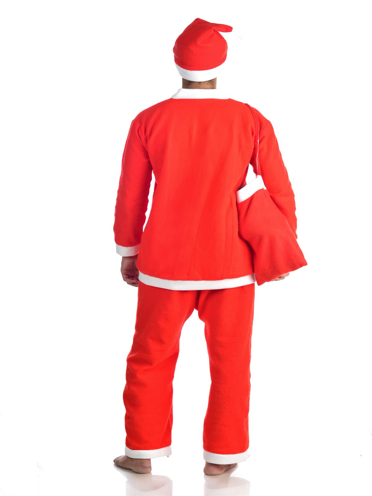 Santa Claus Dress Set of 4 (Jacket, Bottom, Bag, & Cap) Kids & Adults