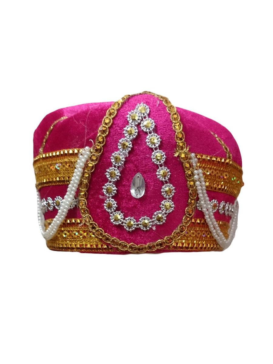 Rent & Buy Pink Mughal Emperor Pagdi Turban Costume Online in India ...