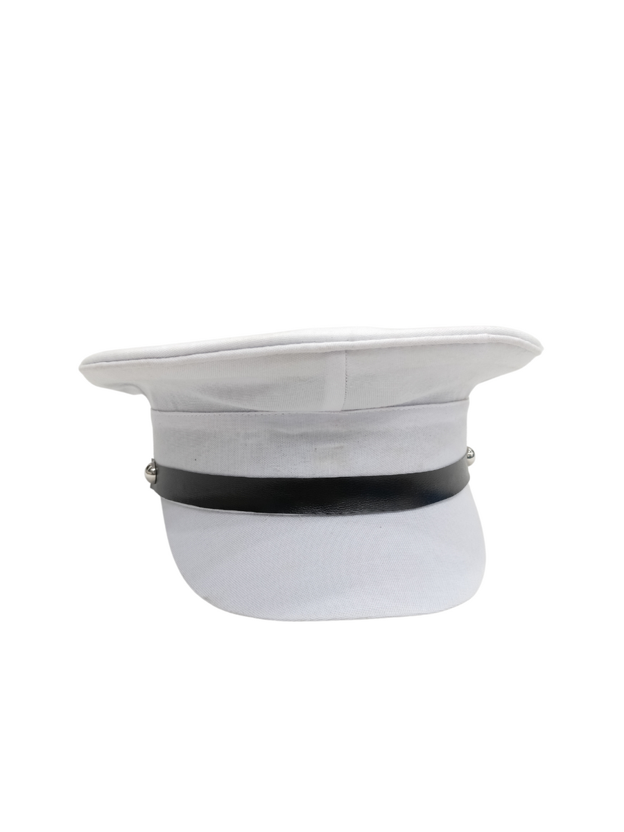 White Professional Car Driver Cap for Adults & Kids Fancy Dress Costum ...