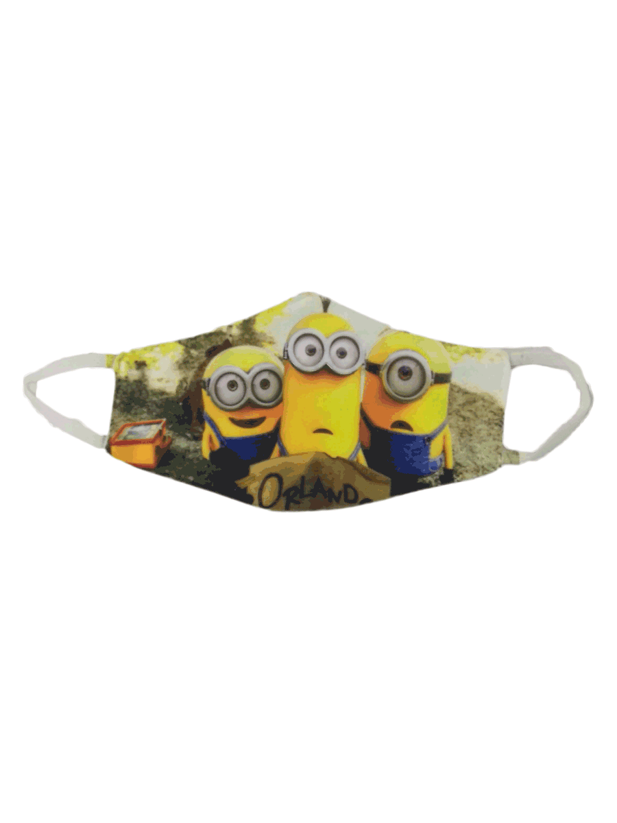 Yellow Childlike Cartoon Character (Despicable Me) Kids Face Mask - Pr ...